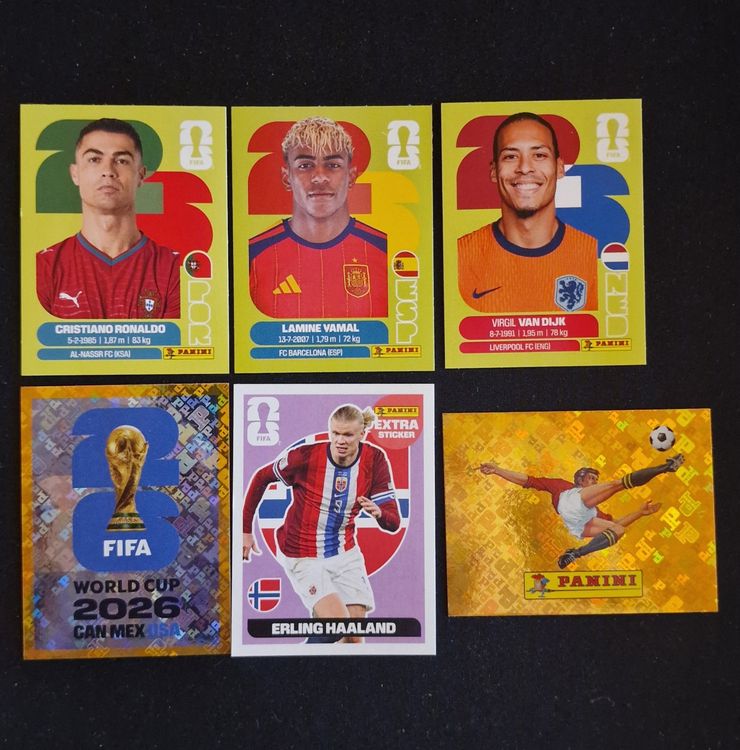 Panini FIFA WM 2026 Extra Sticker Haaland / Ronaldo / Yamal (Neu ...