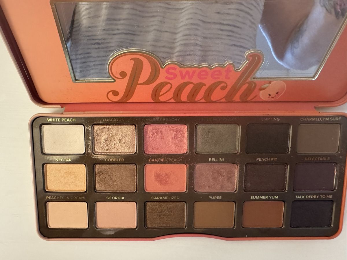 Too Faced Sweet Peach Lidschatten Palette, Top Zustand! (Gebraucht) in ...