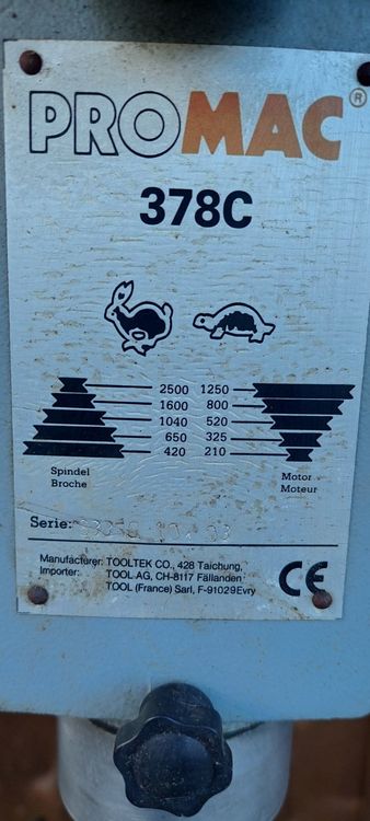 PROMAC Tischbohrmaschine 378C / 400 V (Gebraucht) in Niederuzwil für ...