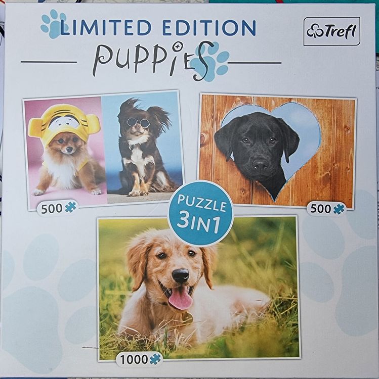 Treft Puzzle 3in1 1000/500/500-er Limited Edition - Puppies | Kaufen ...