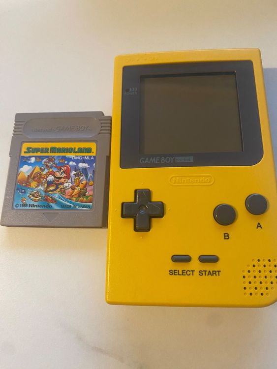 Nintendo Game Boy Pocket Gelb mit Backlight + Mario Land (Neu (gemäss ...