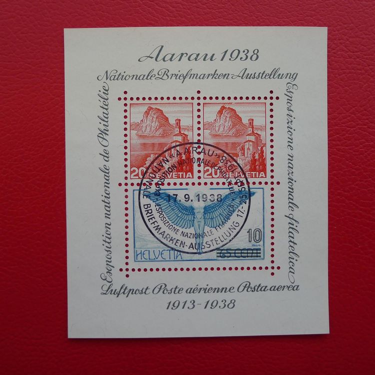 1938: W11, Aarauer Block gest. SBK: 80.- (Antik) in Sursee für CHF 22 – mit Lieferung auf ...