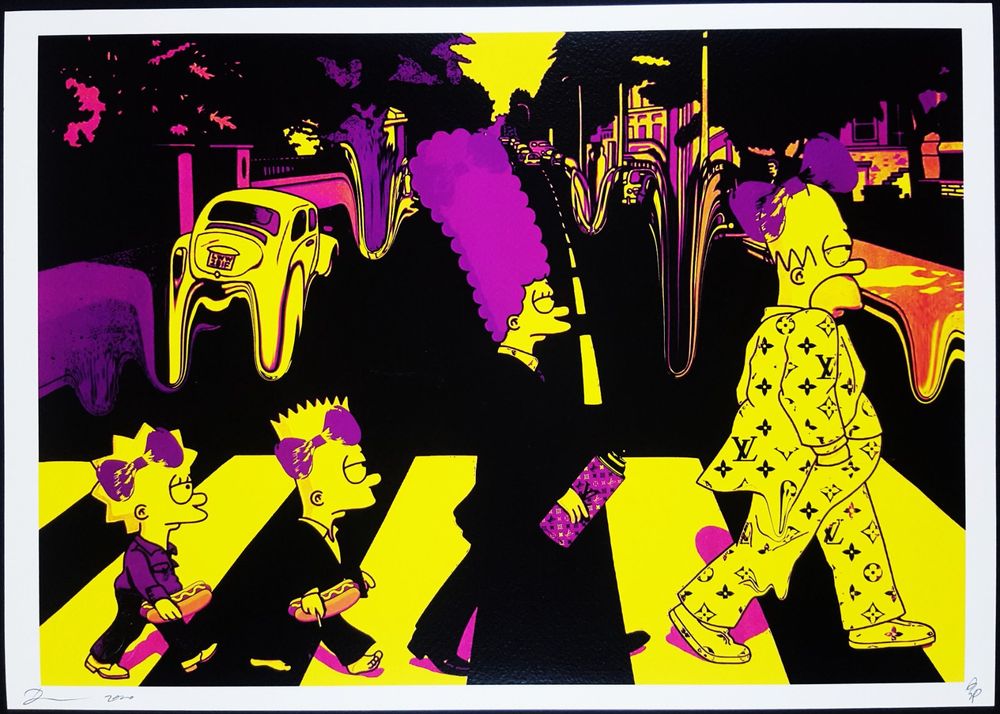 Death NYC Graffiti Pop Art Druck Vuitton Simpson Family Drip | Kaufen ...