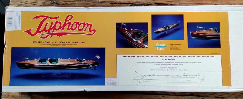 RC Boot Bausatz Typhoon Dumas, 1/10, 1079mm, Mahagoni | Acheter sur Ricardo