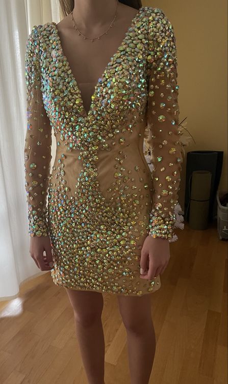 Verwunderlich Kleid Strass Bildbrend10603