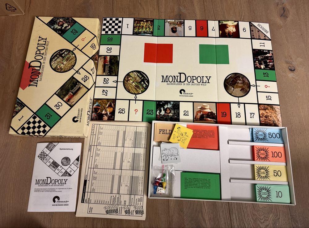 Vintage MonDopoly Bauernleben in der dritten Welt Spiel 1987 (Gebraucht ...