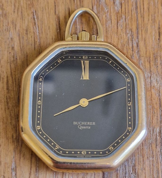 Bucherer Quartz Taschenuhr, vergoldet, Swiss Made | Kaufen auf Ricardo