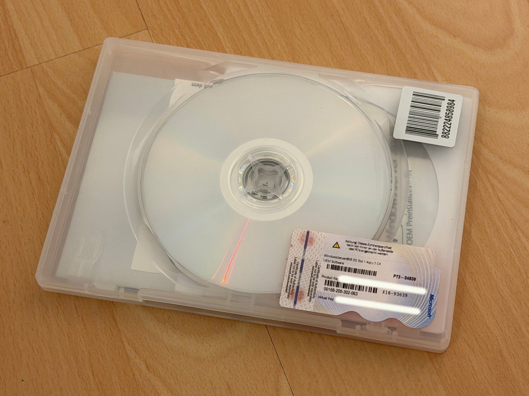 Windows Server 2008 R2 Standard 64 Bit 1-4 CPU OEM (Neu (gemäss ...