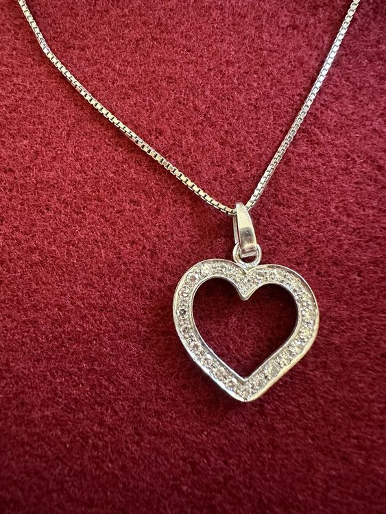 Collanina cuore in oro bianco (Gebraucht) in Bellinzona für CHF 340 – mit Lieferung auf Ricardo ...
