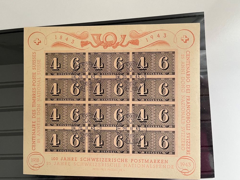 Luxus Bogen 100 Jahre Schweizerische Postmarke | Kaufen auf Ricardo