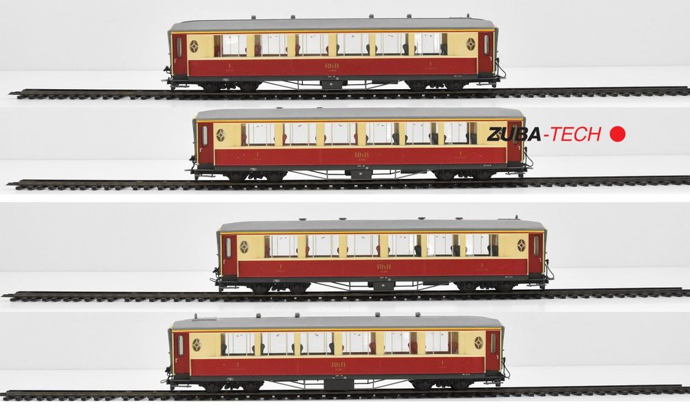 Bemo 4x Pullmanwagen der RhB, H0m GS ohne OVP (Gebraucht) in St. Gallen für CHF 101 – mit ...
