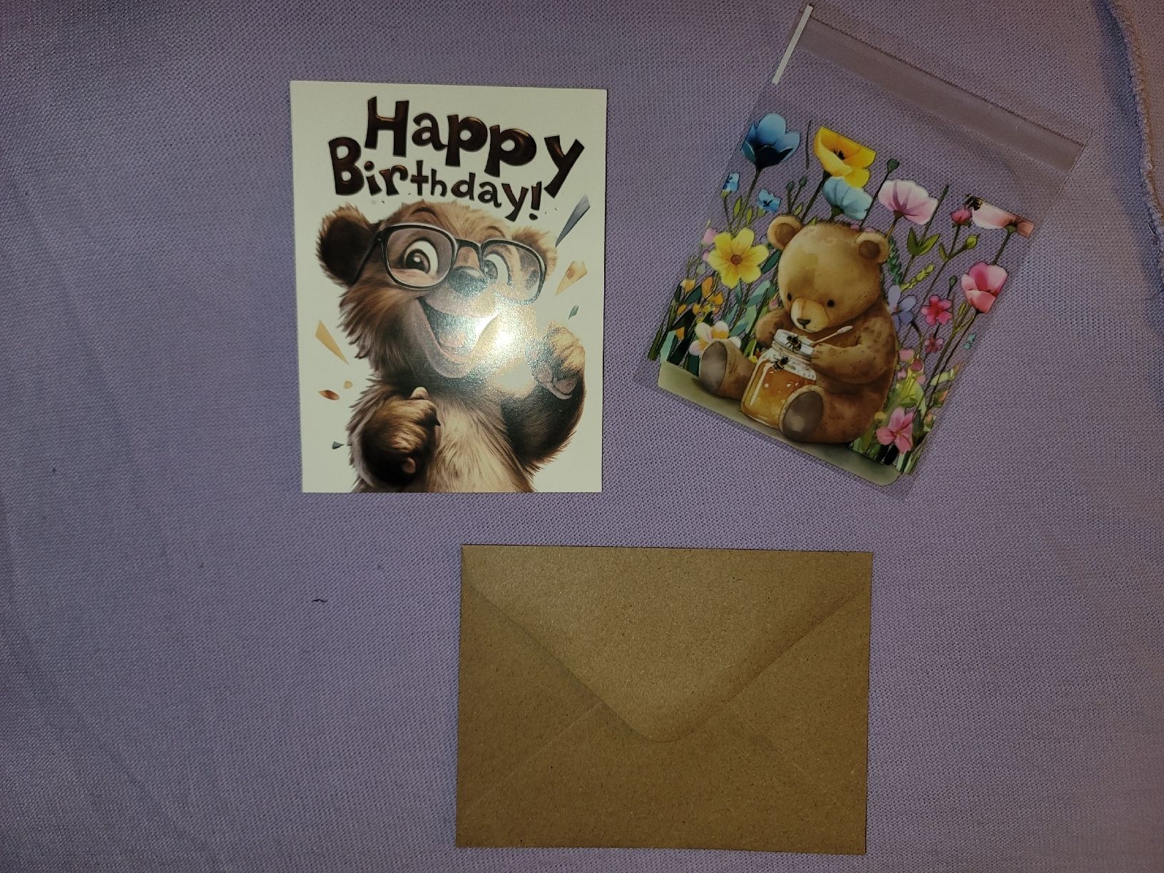 Geburtstagskarte Bär, Happy Bear Day, orso, ours, Carte d'an (Neu und ...