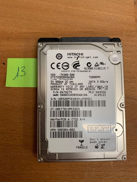 13# Hitachi 500GB HDD | Kaufen auf Ricardo