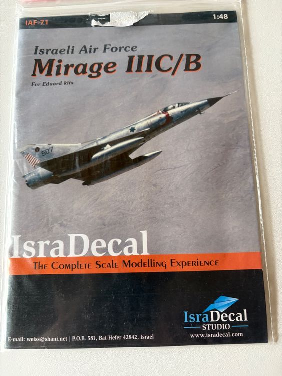 1/48 MIRAGE IIIC/B DECALS (Gebraucht) in MÜHLEDORF/SO für CHF 13.6 ...