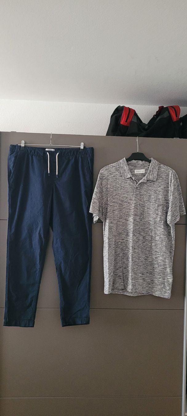 Ensemble Polo Pier One XL + Pantalon Selected Taille 36/32 (Neuf (Voir ...