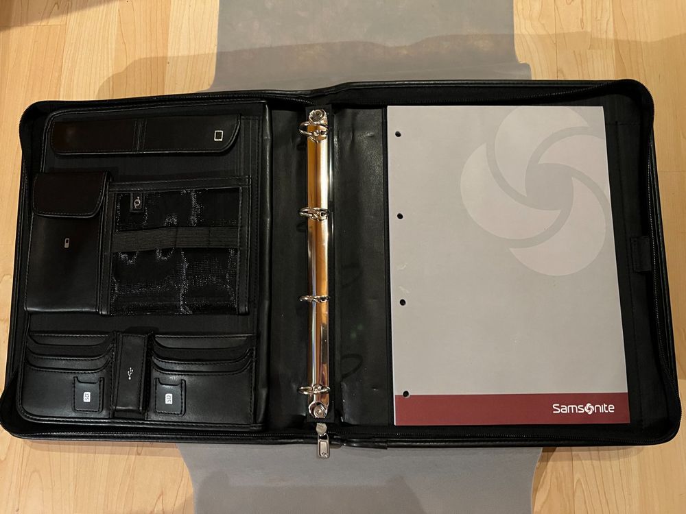 SAMSONITE Leder Ringbuch- und Konferenzmappe A4 Business | Kaufen auf ...