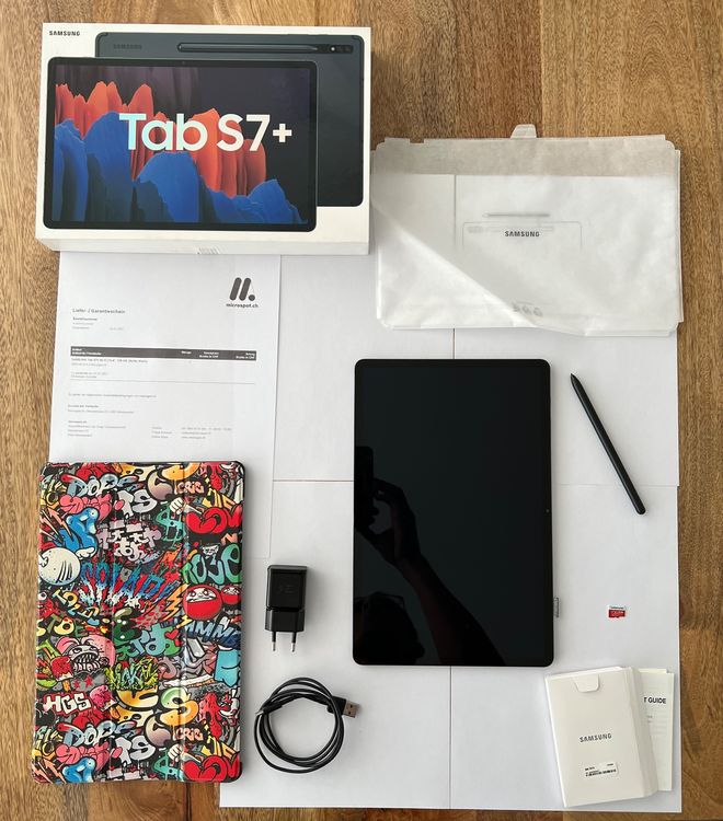 Samsung Galaxy Tab S7+ SM-T970 Mystic Black / 128GB Wifi (Neu (gemäss ...