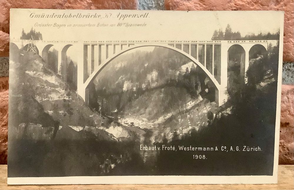 1909 Antike AK - GMÜNDERTOBELBRÜCKE Stein - Teufen Appenzell | Kaufen auf Ricardo