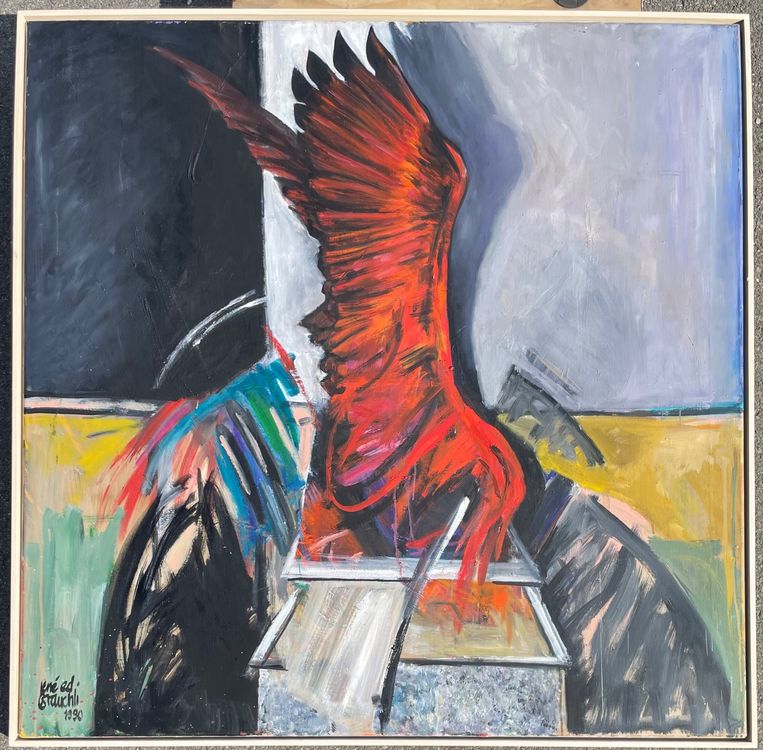 René Edi Brauchli (1934) grosses Gemälde (Gebraucht) in Root für CHF 24 ...