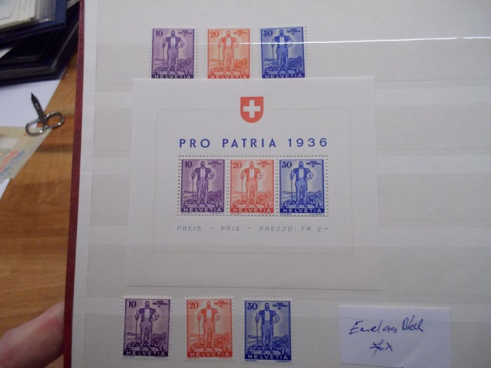 Block Pro Patria 1936 ** mit Einzelwerten aus Block + Satz** | Kaufen auf Ricardo
