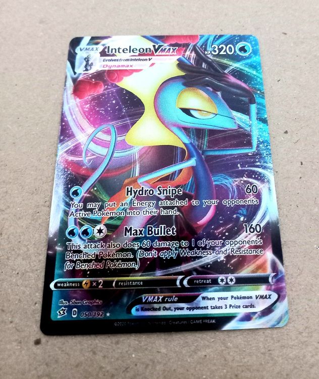 Inteleon V MAX, Dynamax, Pokemon, Englisch (Neu (gemäss Beschreibung ...