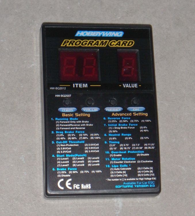 Hobbywing Program Card (Gebraucht) in Udligenswil für CHF 2 – mit ...