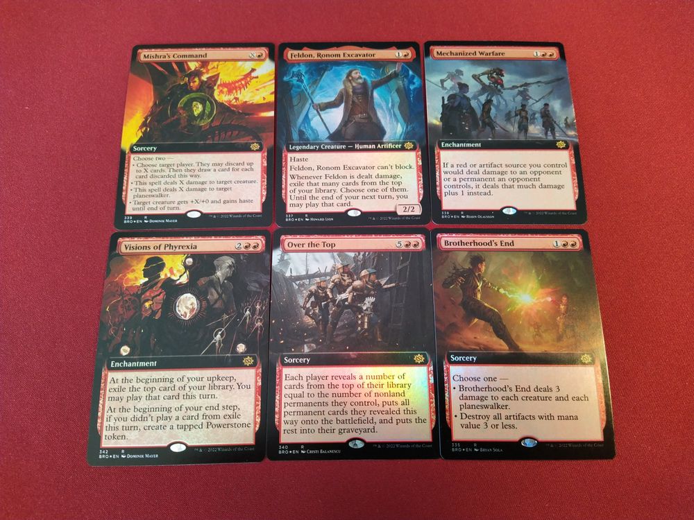 MTG - Brothers War - 6 Foil Rare Borderless Brotherhood End | Kaufen ...
