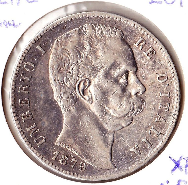 ITALIEN KÖNIG UMBERTO I 5 LIRE 1879 SELTEN !!!!!!!!!!!! (Gebraucht) in Aurigeno für CHF 330 ...