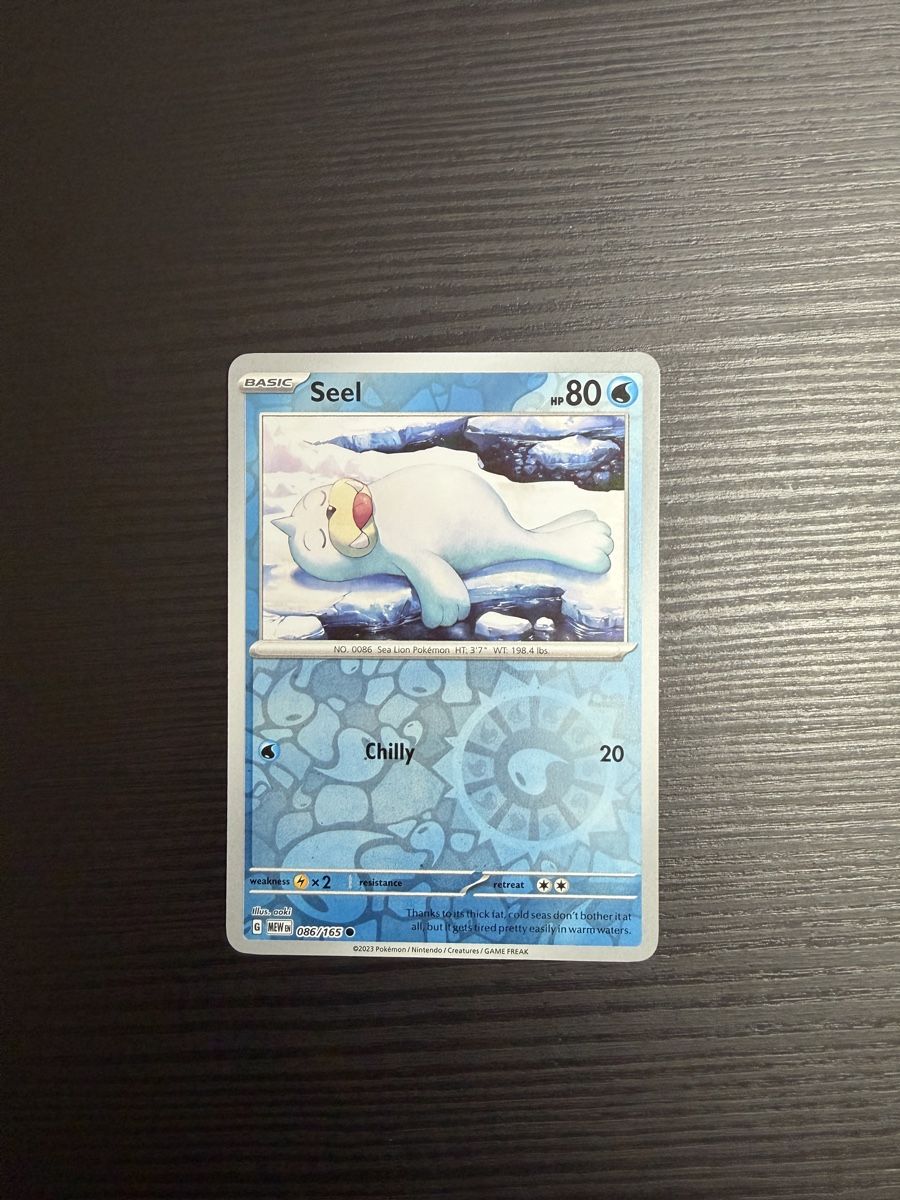 Pokemon TCG 151/Seel 086-165[Reverse Holo]🇺🇸 (Neu (gemäss Beschreibung ...