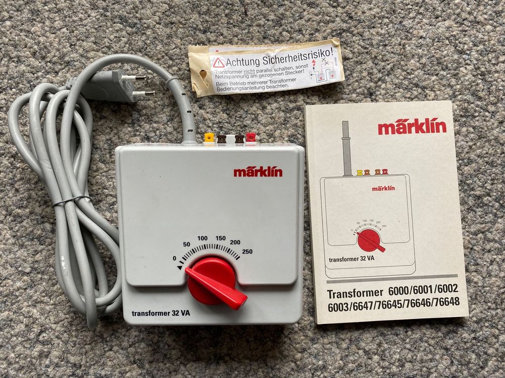 Märklin Trafo 6647, 32 VA, inkl. Anleitung, TOP Zustand | Kaufen auf ...