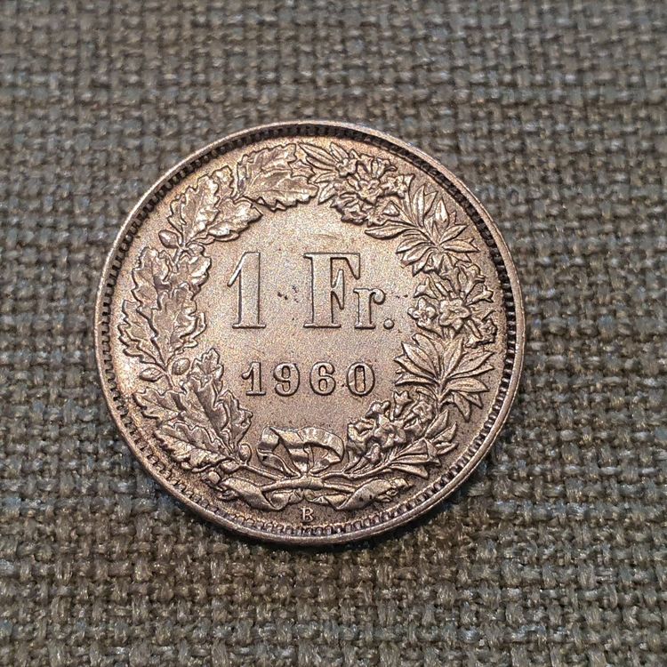 G329 - "Silbermünze" 1.- Franken 1960 (Gebraucht) in Reinach BL für CHF 4 – mit Lieferung auf ...