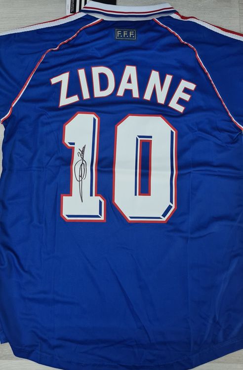 Maillot France 1998 coupe du monde dédicacé par Zidane (Neu (gemäss Beschreibung)) in Attalens ...