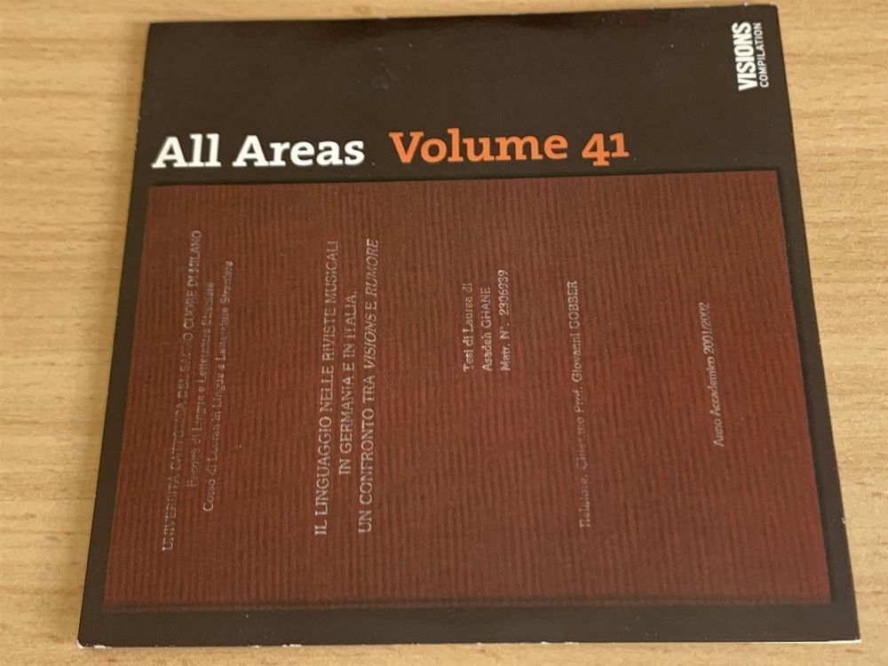 Various Artists - All Areas Volume 41 (Gebraucht) in Rikon im Tösstal ...