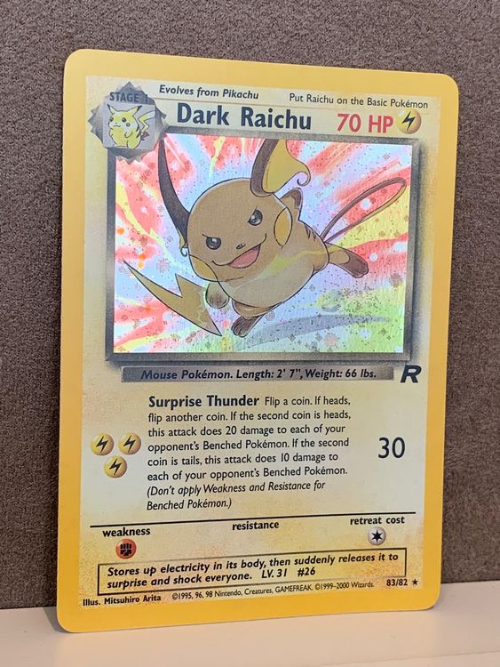 83/82 Dark Raichu Holo ENG Pokemon Team Rocket | Kaufen auf Ricardo