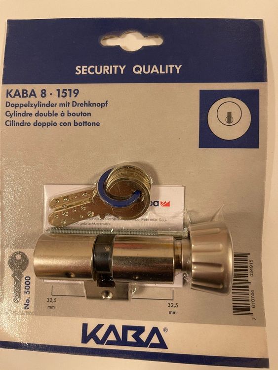KABA 8 - 1519 - DREHKNOPFZYLINDER - 5000 (Neu und originalverpackt) in ...