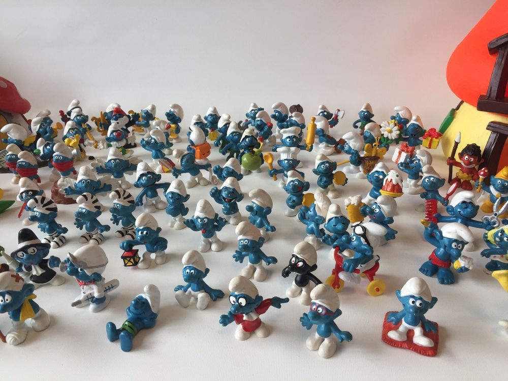 Schlumpf Sammlung Schlümpfe Schlumpfhaus Peyo Bully Schleich (Gebraucht ...