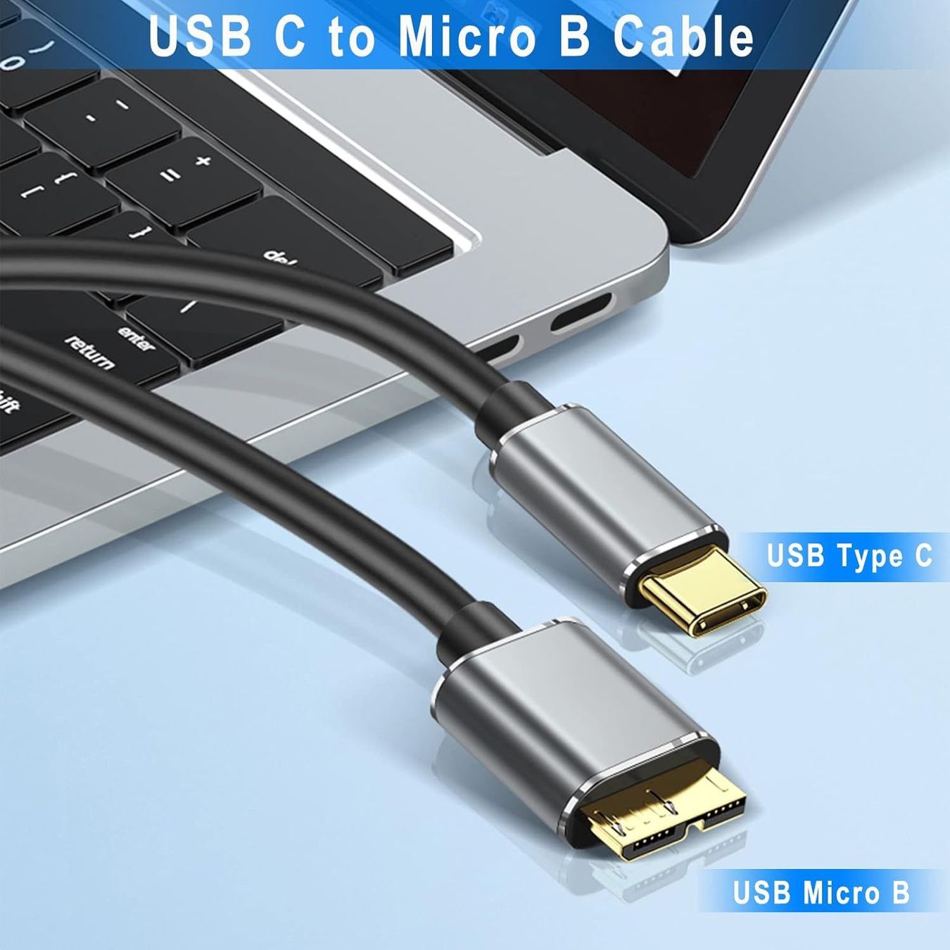 USB-C to Micro-B Kabel 1 m – schnelle Datenübertragung (Neu (gemäss ...