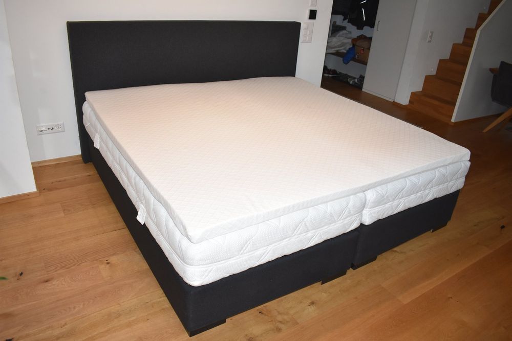 Boxspringbett Schwarz KINGSIZE 200 LIEFERUNG/MONTAGE! (Gebraucht) in ...