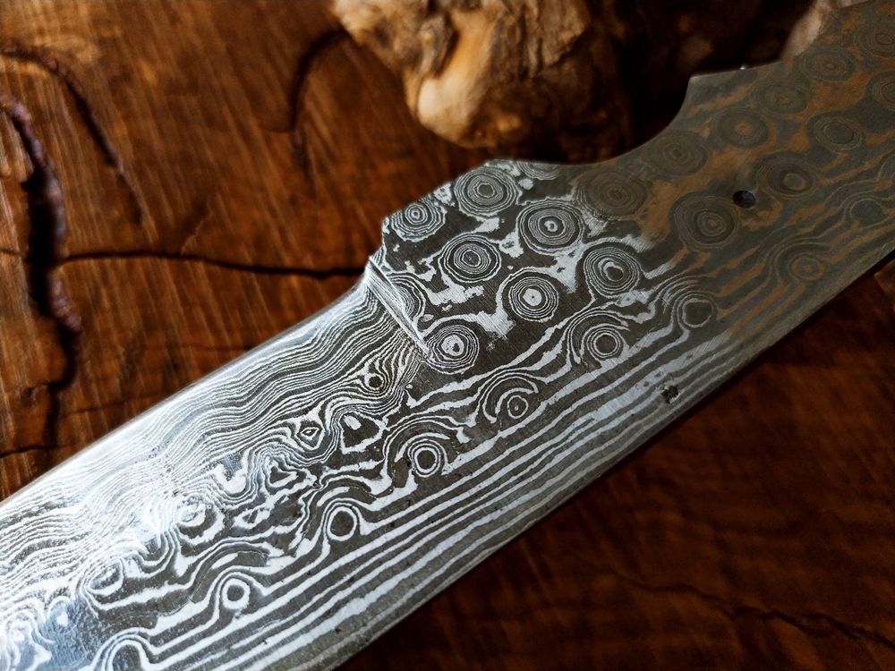 Geprüft: Rohling Klinge DAMASKUS Messer Damast Schmiede (Neu und ...