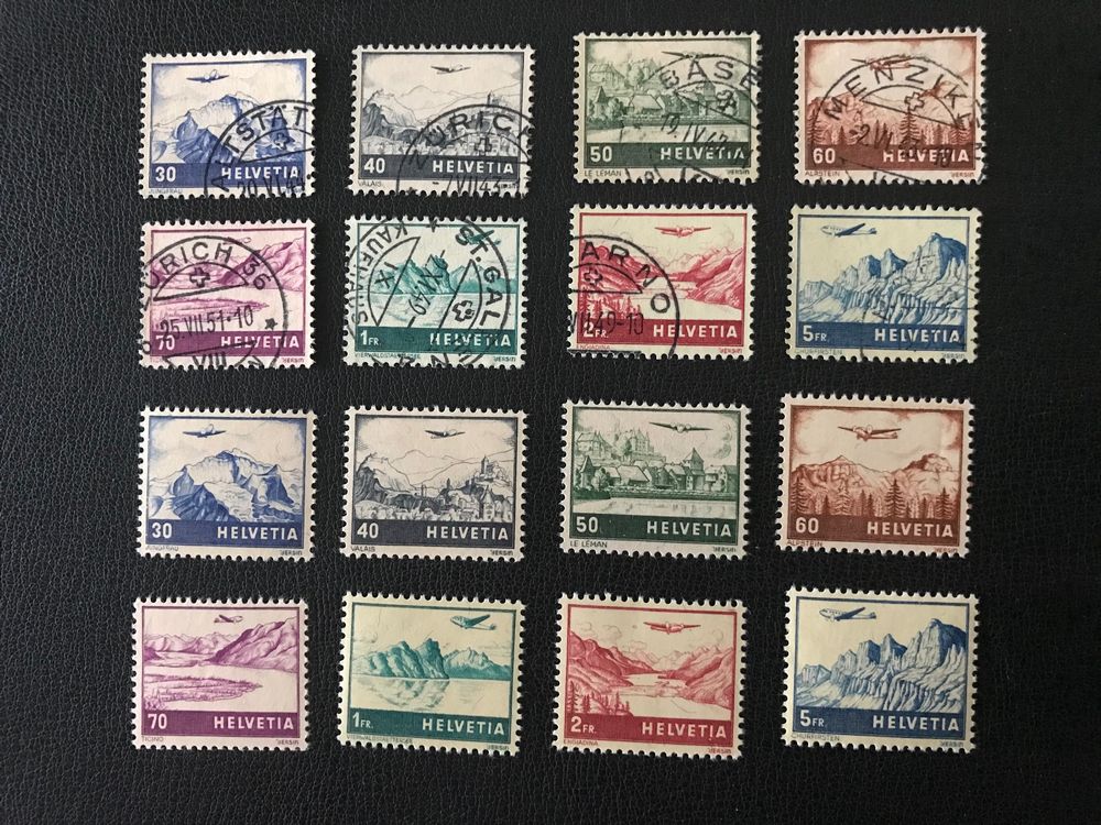 Landschaften und Flugzeuge 1941, postfrisch/gestempelt | Kaufen auf Ricardo