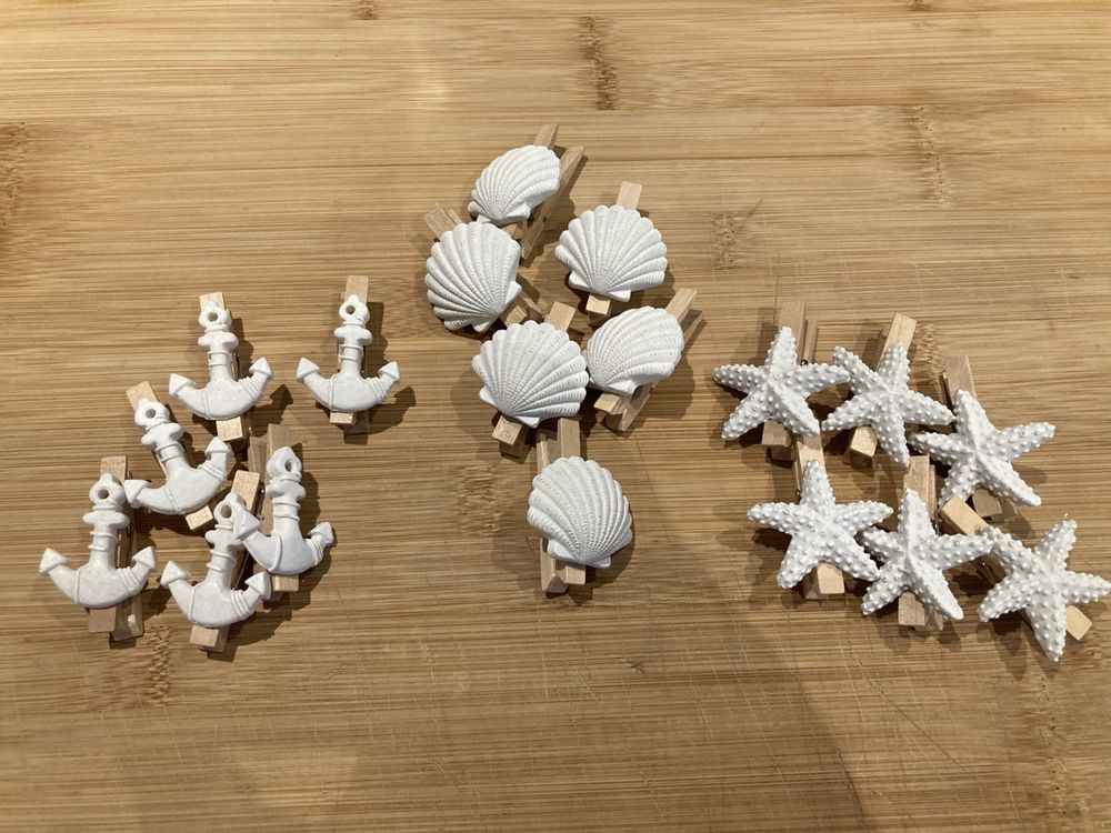 Dekorationsklammern Muscheln/Stern/Anker (Gebraucht) in Klosters für ...
