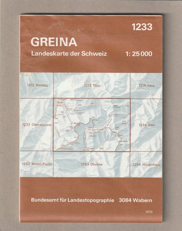 GREINA Landeskarte der Schweiz 1:25000 | Kaufen auf Ricardo