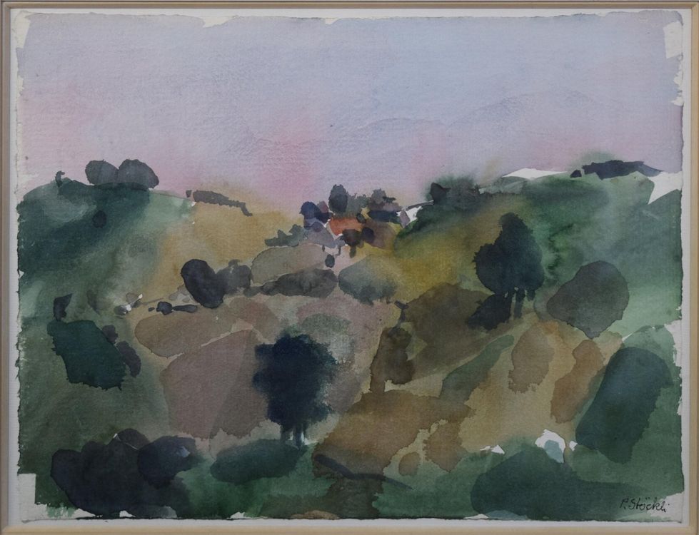 Paul Stöckli (1906-1991) Aquarell Landschaft gerahmt (Gebraucht) in Stans für CHF 165 – mit ...