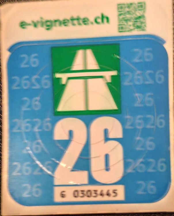 Schweizer Autobahn Vignette 2026 Gültig bis ende nechtes Jah (Neu und ...