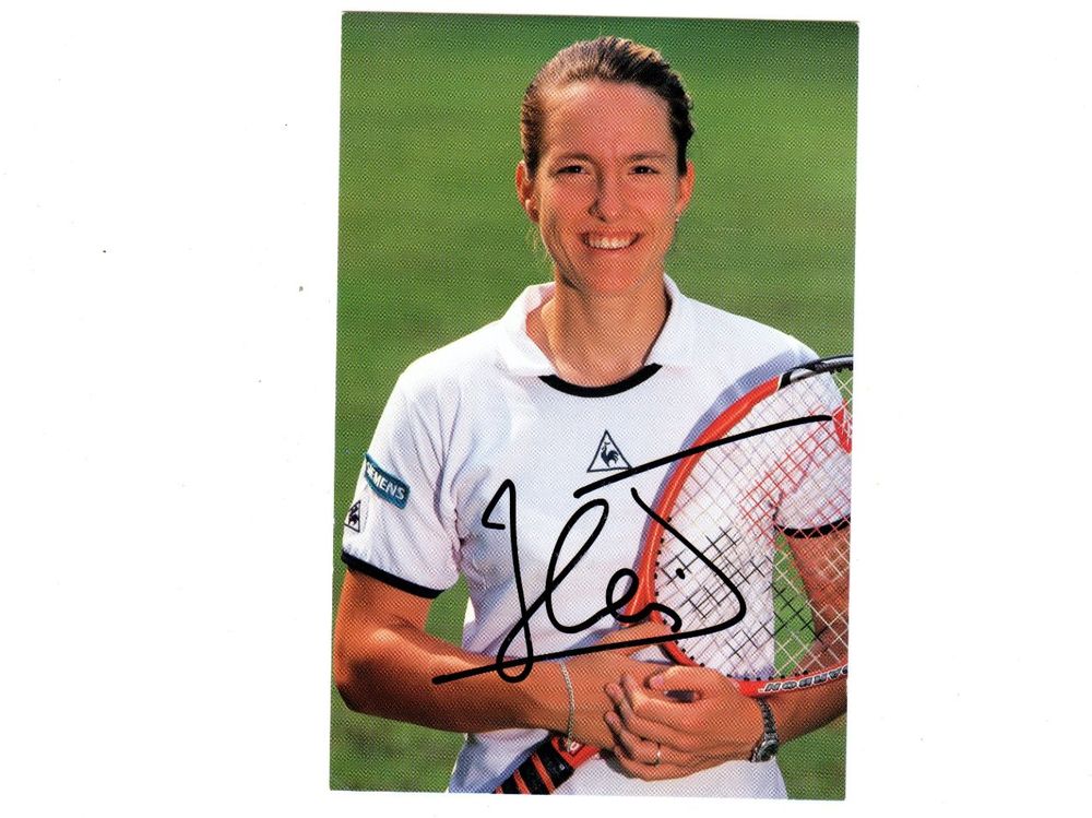 Autogrammkarte von Ex-Tennissspielerin Justine Henin BEL. (Gebraucht ...