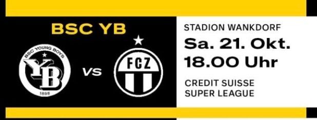 2x Tickets - YB-FCZ Samstag 21.10.23 Sitzplatz C9 | Kaufen auf Ricardo