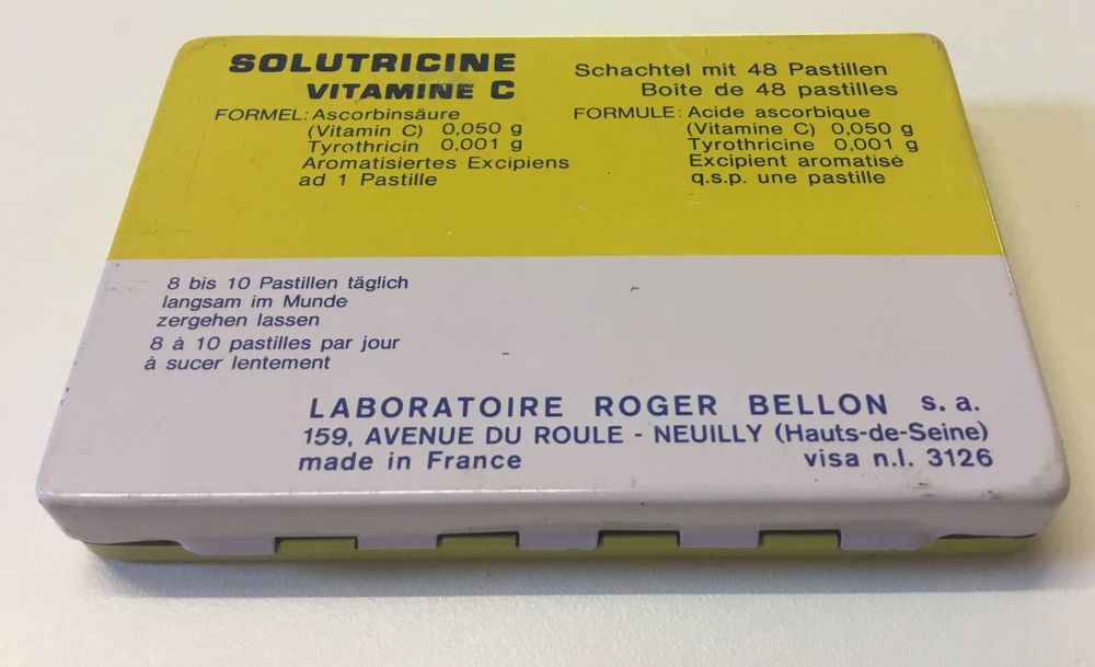 SOLUTRICINE VITAMIN C Pastillen - Tinbox Blechdose Pharmacy | Kaufen ...