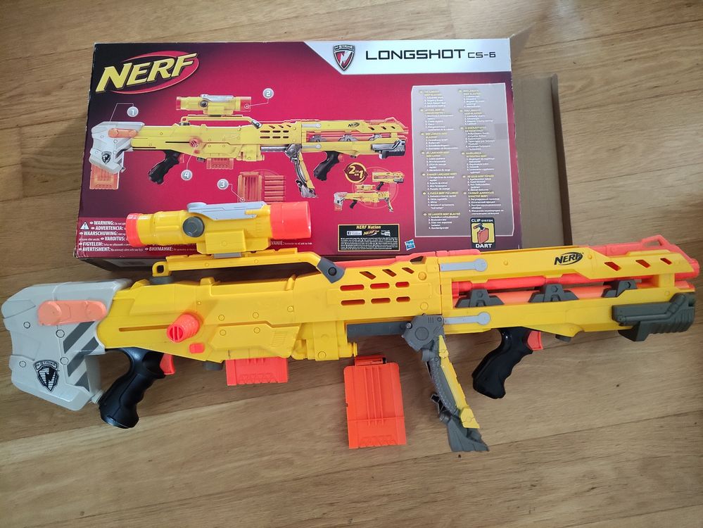 Nerf Longshot CS-6, Nerf Elite N-Strike + 4 diverse (Gebraucht) in ...