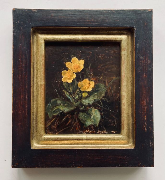Original Oelgemälde Hans ZELLER (1897-1983) "Dotterblumen" | Kaufen auf Ricardo