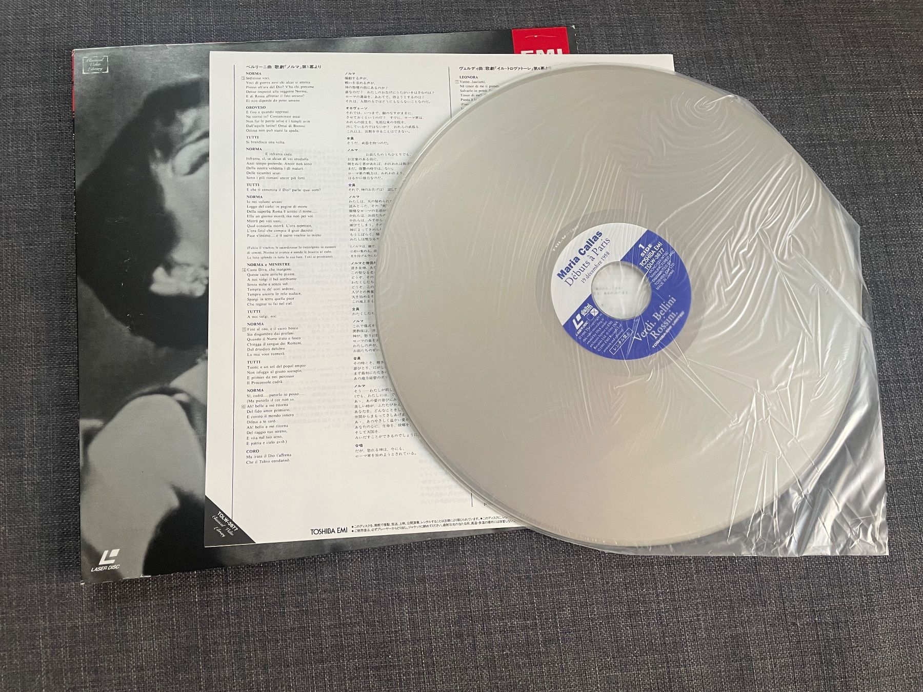 MARIA CALLAS: DÉBUT À PARIS *RARE JAPAN LASERDISC* BELLINI.. (Gebraucht ...